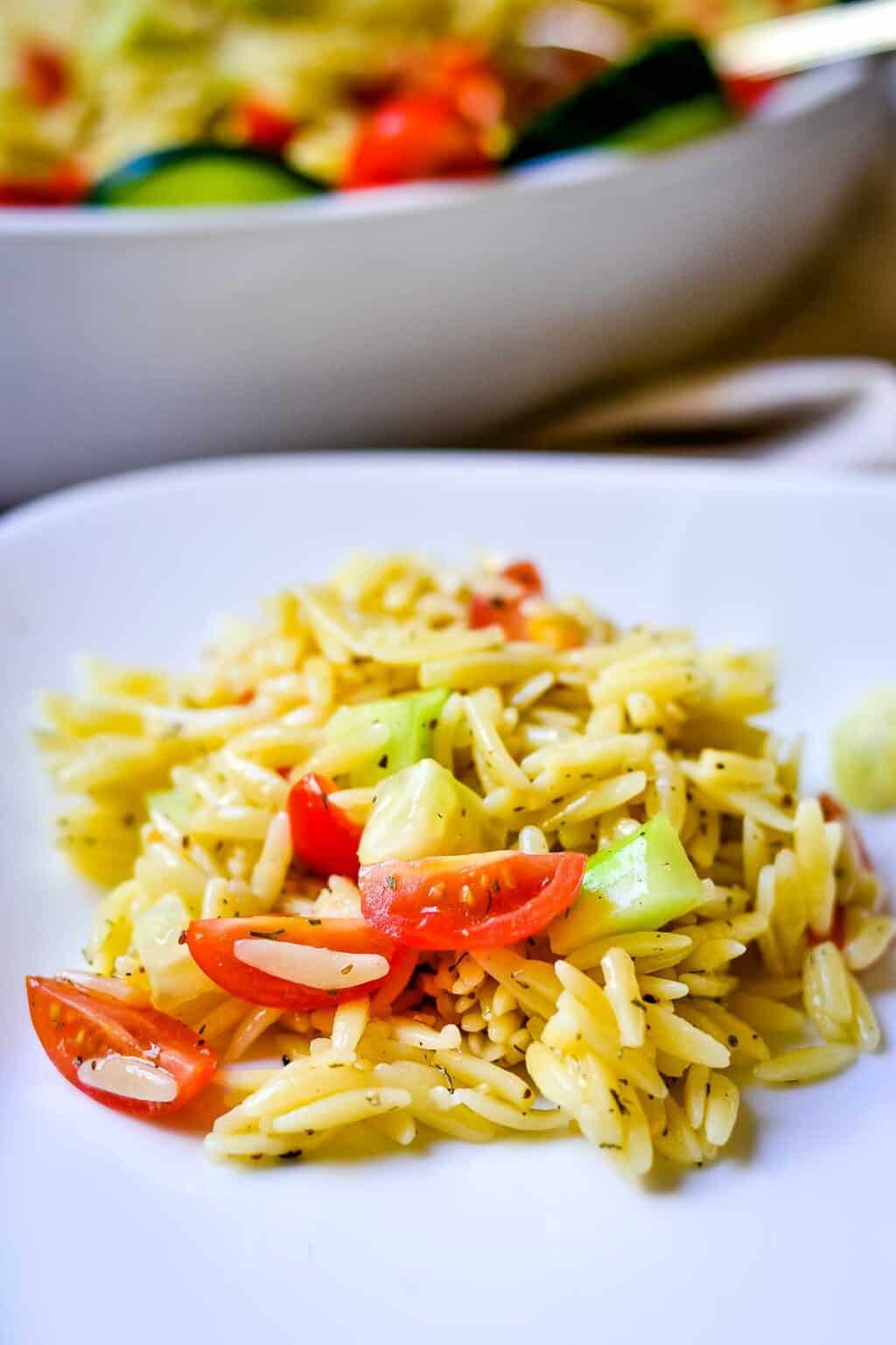 Summer Orzo Salad - Renee Nicole's Kitchen