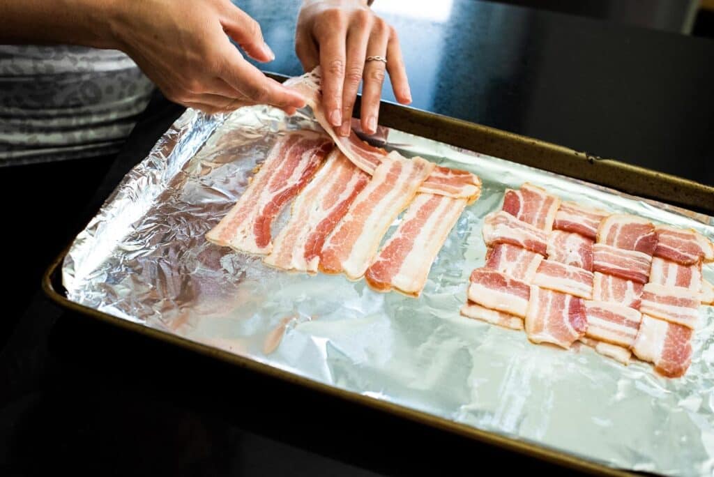 How to Make a Bacon Weave l Renee Nicole's Kitchen