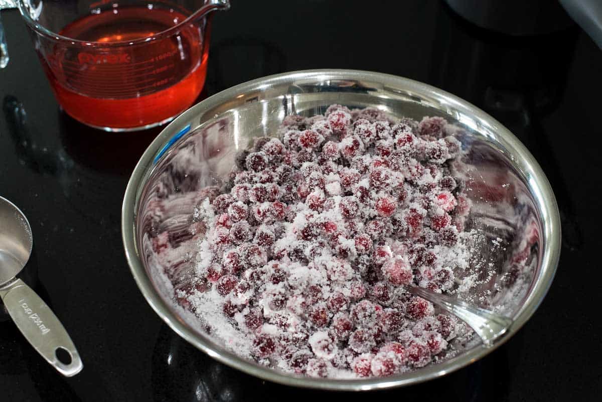 Sugared Cranberries & Cranberry Simple Syrup l Renee Nicole's Kitchen