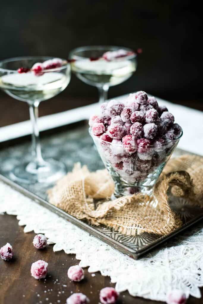 Sugared Cranberries & Cranberry Simple Syrup l Renee Nicole's Kitchen